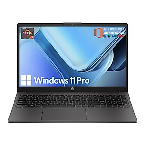 HP 15.6" FHD Business Laptop 2025 Lastest with AMD Ryzen 7 7730U, 64GB RAM |2TB SSD，Numeric Keypad, Webcam, Permanent Window 11 Pro&MS Office Pro 2024,WiFi 6& Bluetooth 5.3