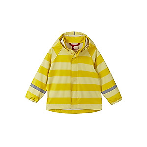 Reima Vesi Kids Waterproof Hooded Rain Jacket Lightweight Windproof Outdoor Coat for Kids, Greyish Green, 3T