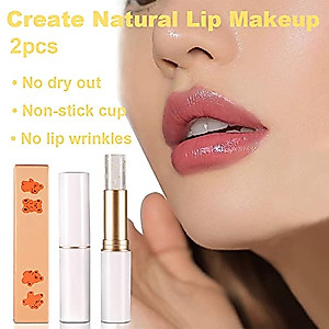 BINGBRUSH 2Pcs Gold Foil Temperature Change Lipstick Waterproof Moisturizing Lip Balm Jelly Crystal Discoloration