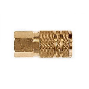 Primefit IC1414FB6 1/4-Inch Industrial 6-Ball Brass Coupler with 1/4-Inch Female NPT