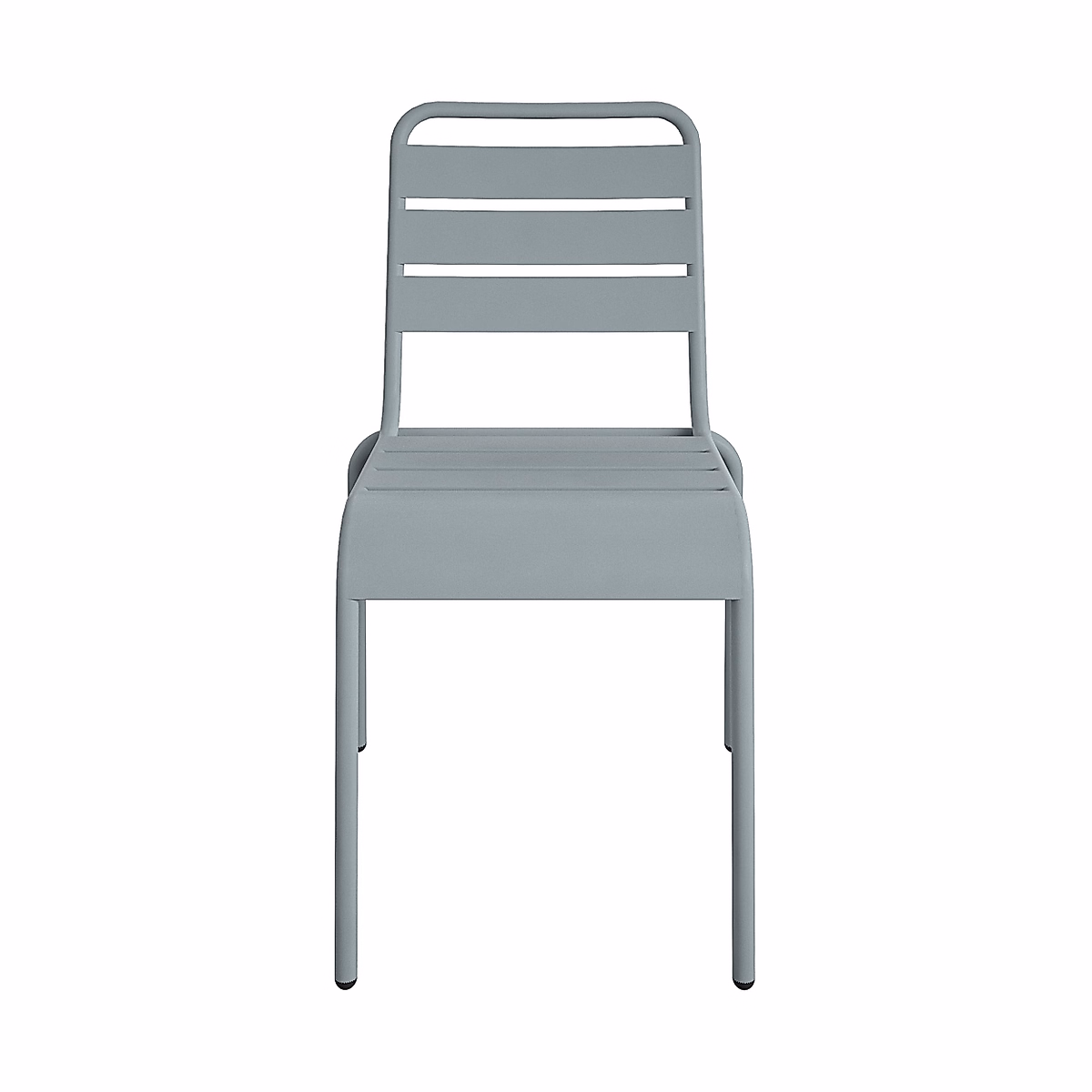 Novogratz Poolside Gossip, June Outdoor/Indoor Stacking Dining Chairs, 2-Pack, Light Gray