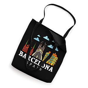 Barcelona Spain City Skyline Map Travel Tote Bag