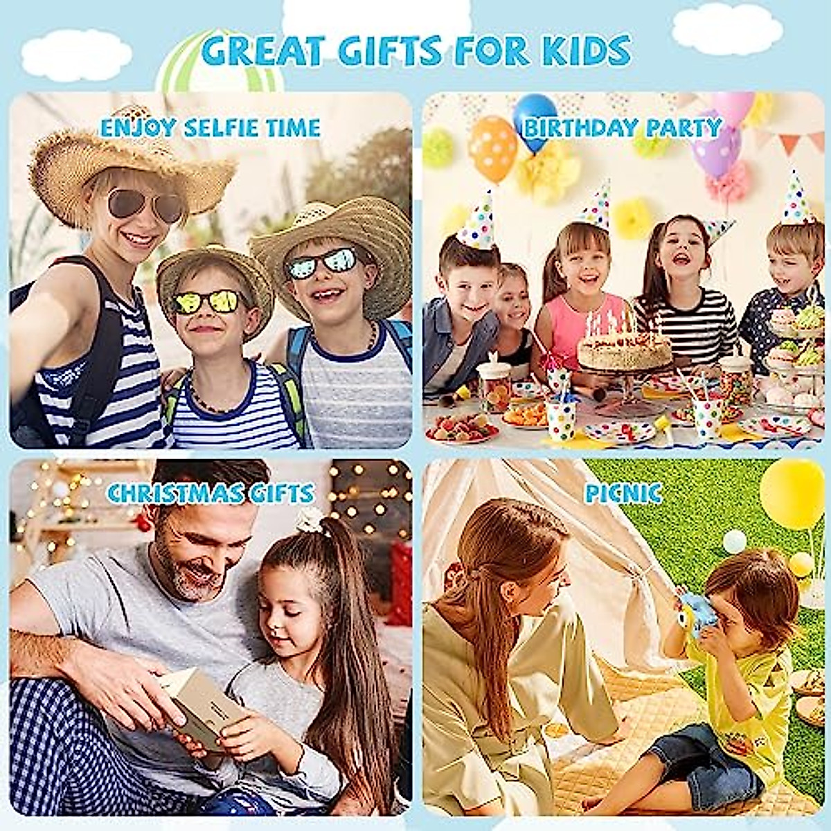 JCC Children Camera for Girls/Boys, Portable Selfie Toy Camera for Toddlers Age 3-12 Year Old,20MP 1080P HD Digital Video Camera with 32GB SD Card for Kids Birthday Christmas Festival Gifts (Blue)