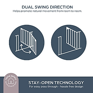 Dreambaby Ava 29.5" - 40" Baby Gate for Stairs and Doorways, Wide Adjustable-Gate for Doors, Easy to Install and Sturdy Walk Through Baby Gate - Can be Used as a Dog Gate