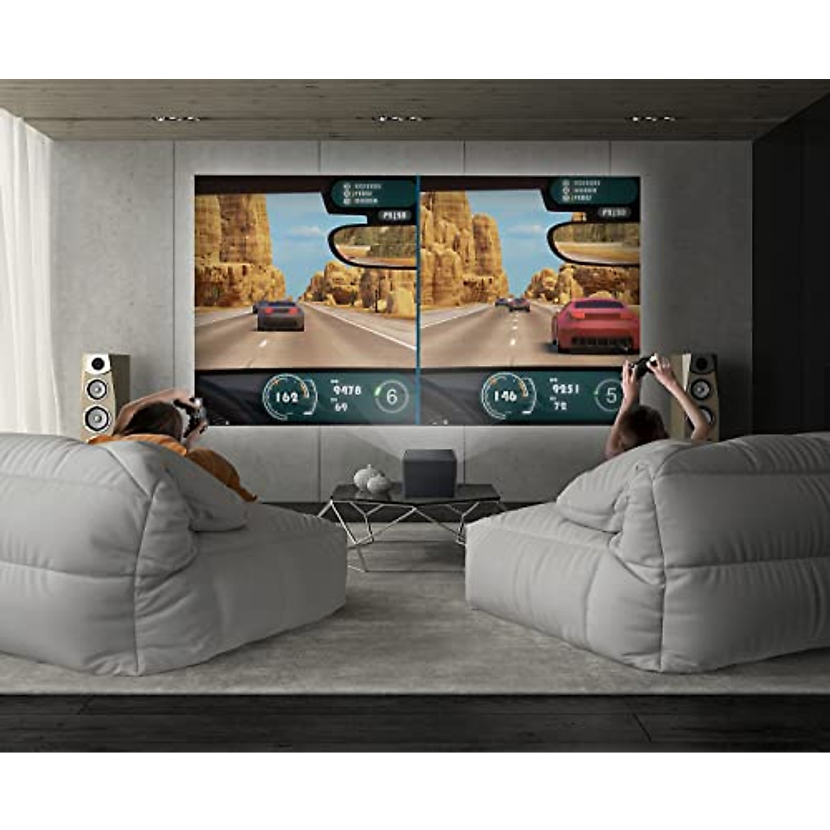 Epson EpiqVision Mini EF12 Smart Streaming Laser Projector, HDR, Android TV, Movies, Family Gaming, Portable, sound by Yamaha, 3LCD, Full HD 1080p, 1000 lumens Color & White Brightness Bluetooth Black