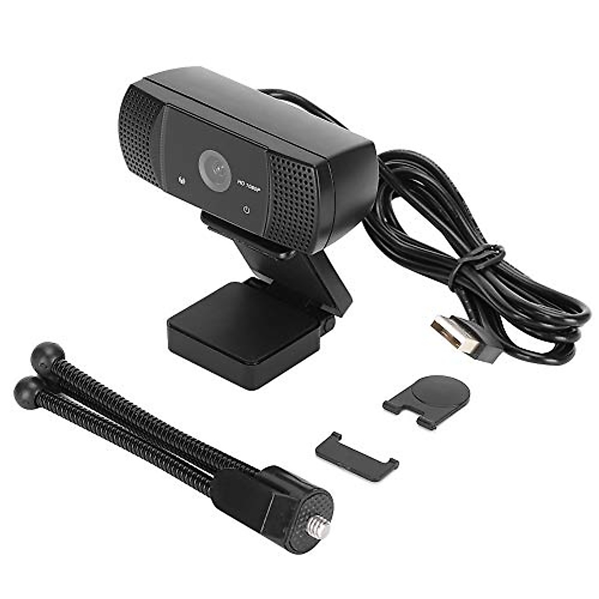Zyyini Bindpo Mini Webcam with Stereo Microphone, USB2.0M HD 1080P Web Camera for PC Computer Laptop, Plug and Play, Streaming Webcam for SkypeZoomYouTubeWeChat (Black)