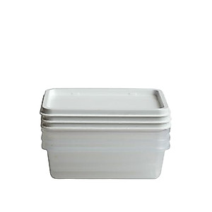 Unica Food Storage Container, with Airtight Lid, Stackable Rectangle Meal Prep Container, BPA-Free, Microwave, and Freezer Safe, Set of 3, 18 oz, 4.5x4.5x2.51 in