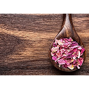 Pink Rose Petals - Edible Rosa Damascena | All Natural Rose Petals - Net weight: 0.35oz/10g | For use as tea, tisane or as topping for cupcakes, cakes, salads