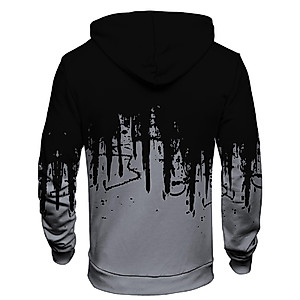 Ymosrh Men's Hoodies, Unisex 3D Printed Novelty Pullover Hooded Sweatshirt Sudaderas Hombre Cool Hoodies Mens Sweatshirt Big And Tall Hoodies For Lightweight Pullover Sweatshirts (L, Gray)