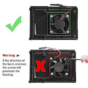 GeeekPi Raspberry Pi 4 Case, Raspberry Pi Case with Cooling Fan 40X40X10mm and 4pcs Raspberry Pi 4 Heatsink for Raspberry Pi 4 Model B