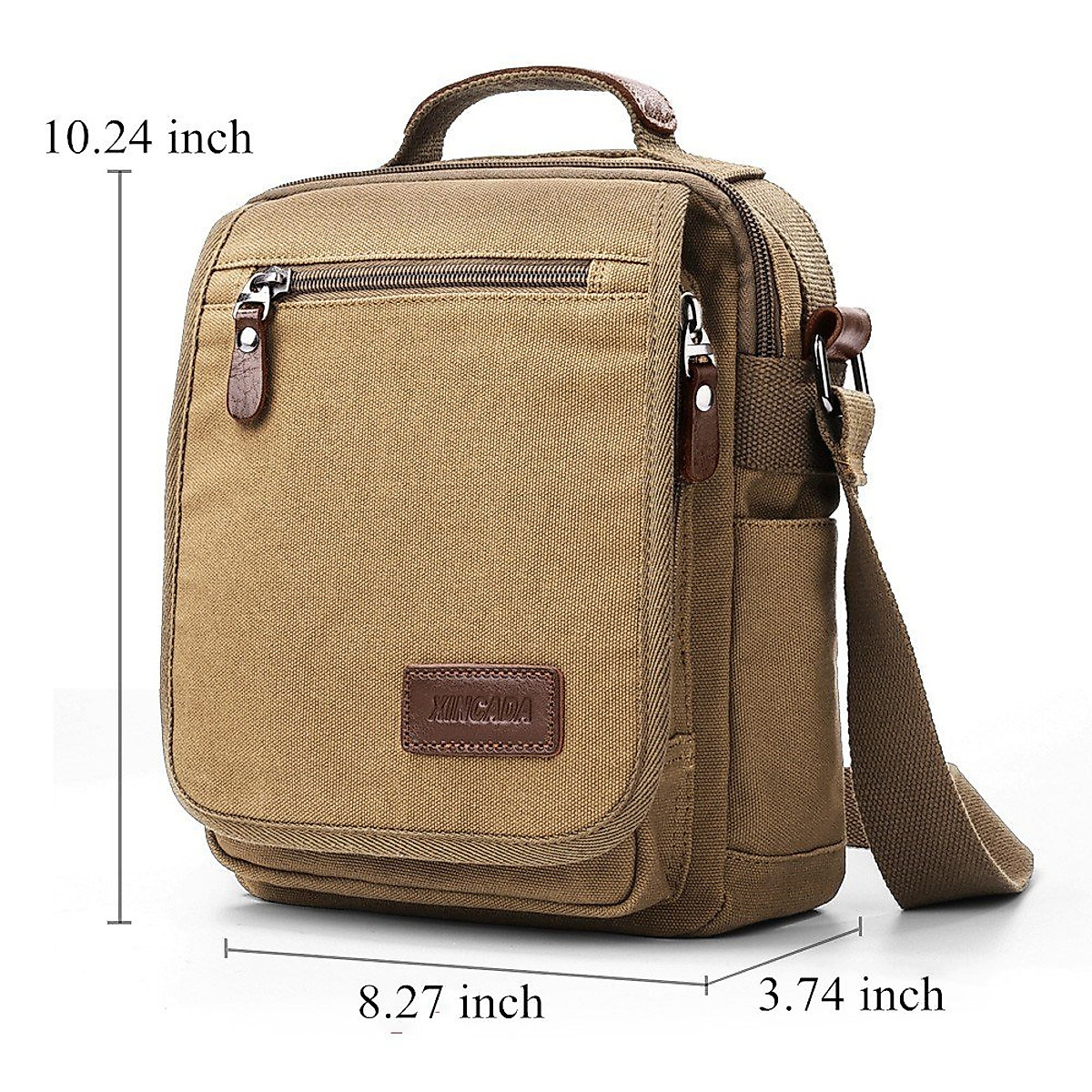 XINCADA Mens Bag Messenger Bag Canvas Shoulder Bags Travel Bag Man Purse Crossbody Bags for Work Business
