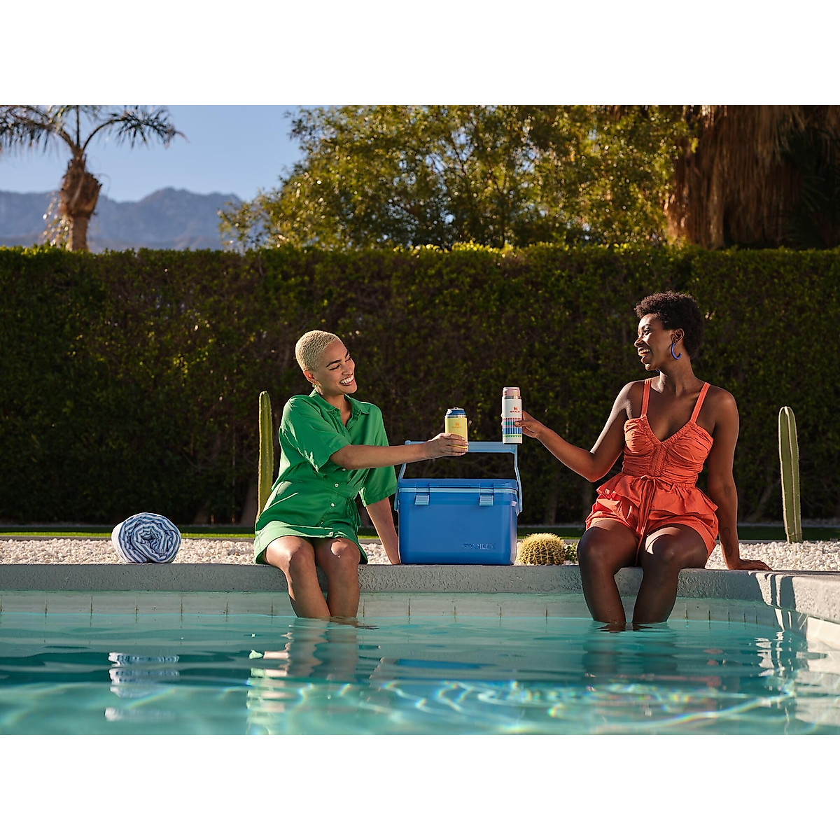 Stanley Adventure Outdoor Cooler 16 qt | Heavy Duty Outdoor Camping Cooler with Easy Carry Top Handle | 36 Hour Cooling Ice Chest for 21 Cans| BPA-Free | Pomelo