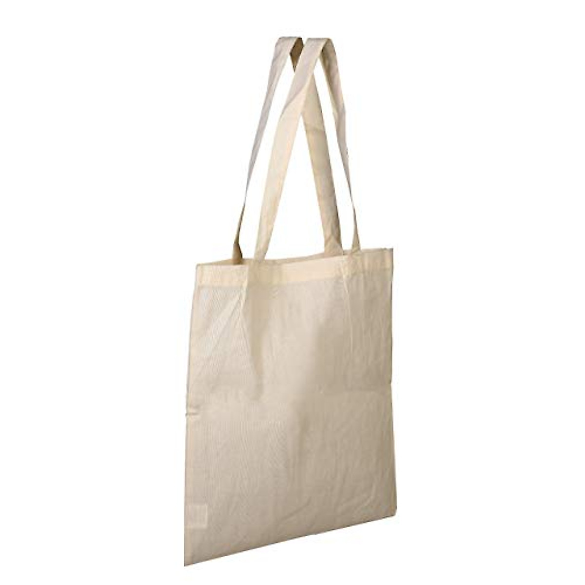 WHITEWRAP Canvas Grocery Bag, Canvas Shopping Bag with Handle Reusable Tote bags(15"x16", 3- Pack)