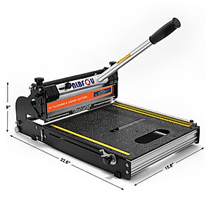 NLBFOU 13" Pro Vinyl Floor Cutter for LVP, LVT, SPC, PVC,VCT, WPC and Rigid Core Vinyl Plank Flooring,Honing Stone Included