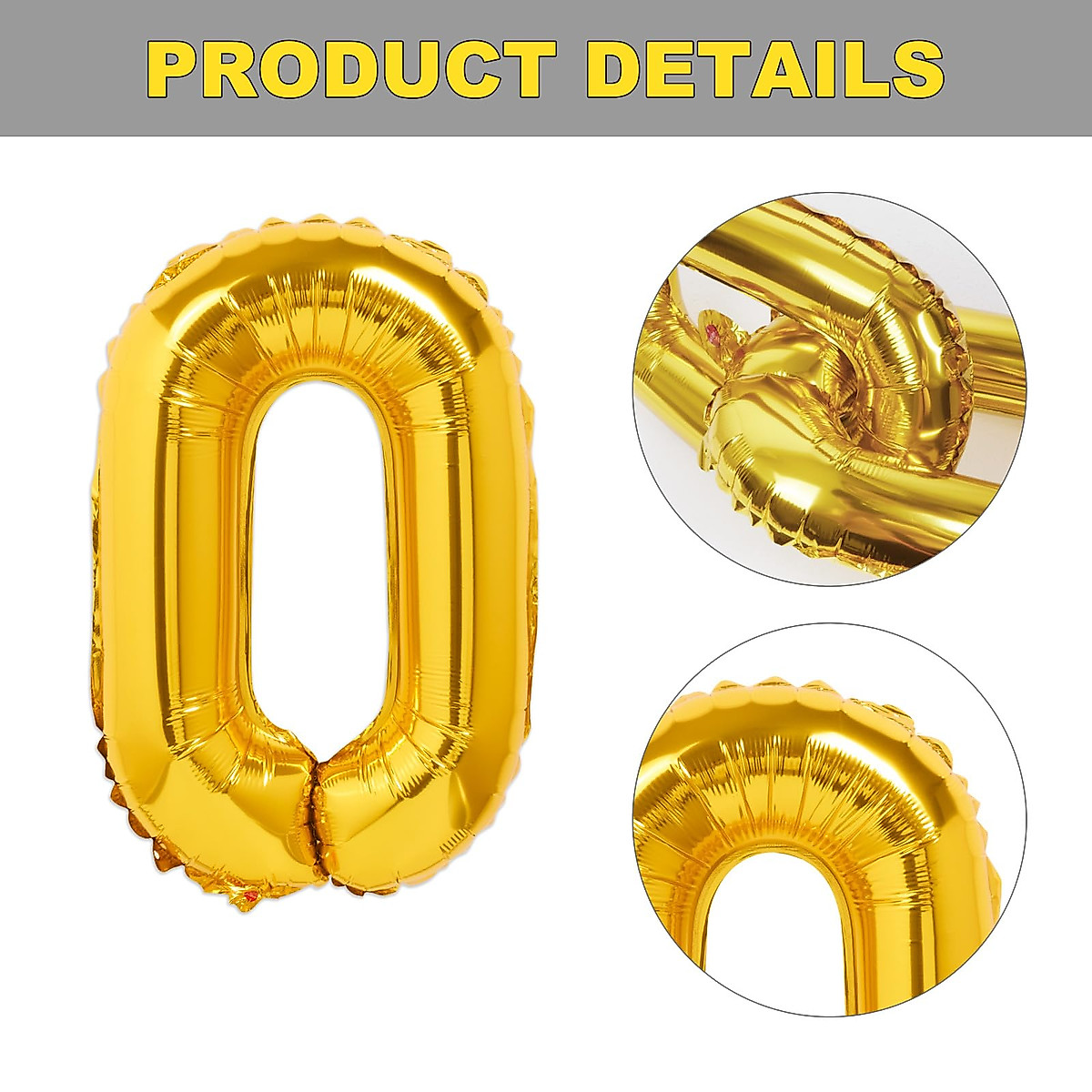 Ckepvo 25Pcs Chain Balloons 16 inch Gold Chain Balloons Hip Hop Party Decorations,Giant Balloon Chain For 90s Party Decorations, Gold Foil Balloons Party Supplies And Decorations (A-Gold)