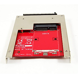 Ableconn IIDE-MSAT mSATA SSD to 2.5-Inch IDE Adapter Converter with Aluminum Frame Bracket - Latch and Retain mSATA SSD as 9.5mm 2.5" IDE SSD Drive