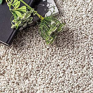 nuLOOM Clare Solid Shag Area Rug, 3' x 5', White