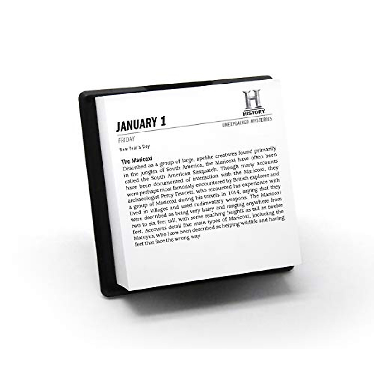 2021 History Channel Unexplained Mysteries Boxed Calendar: 365 Days of Inexplicable Events, Strange Disappearances, and Baffling Phenomena (Daily Calendar, Desk Gift for True Crime Fans)