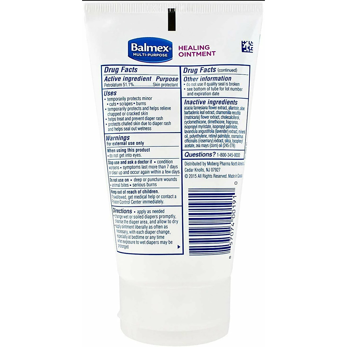 Balmex Extra Protective Clear Ointment, 3.5 fl oz (100 ml)