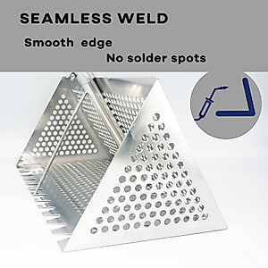 Sand Fleas Rake, Stainless Steel Sand Sifter, Detachable 47 Inches Long Handle, 15.7 Inches Width Basket, Sand Crab Catcher with Sharp Teeth,Collapsible Sand Fleas Catcher for Travelling.