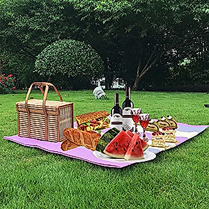 Picnic Basket for 2 with lid Handle,Picnic Baskets Empty for Gifts Cheap-Foldable