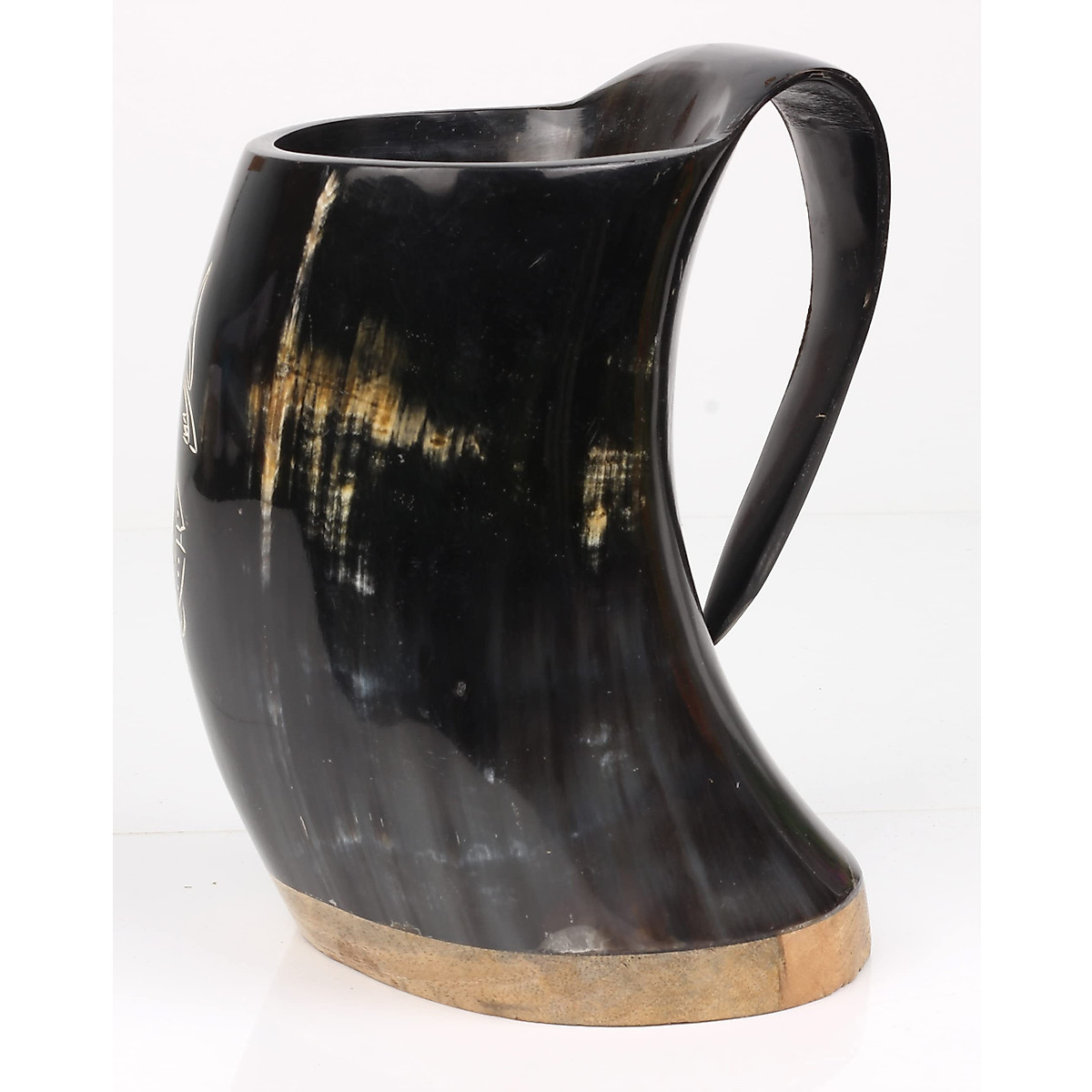 Father's Day Gifts Viking Drinking Horn Mug Premium Dragon Design Original Viking Beer Tankard with Super-Hardwood Bottom | Ideal for Beer Lovers-Wine-Mead & Ale | Medieval Style Stein