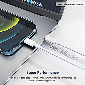 3Pack 10Ft USB C to Lightning Cable Long,[Apple MFi Certified] iPhone 14 13 Fast Charger 10ft for iPhone 14 Pro Max/13 mini/12/11 Pro/iPad/AirPod,Type C Port Support Quick iPhone Charging Cord 10 Foot