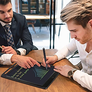 ScriMemo LCD Writing Tablet,10-Inch Drawing Tablets Kids Doodle Board Colorful Sketch Pad Reusable Magnetic Drawing Board Gifts for Kids and Adults at Home, School and Office (Black)