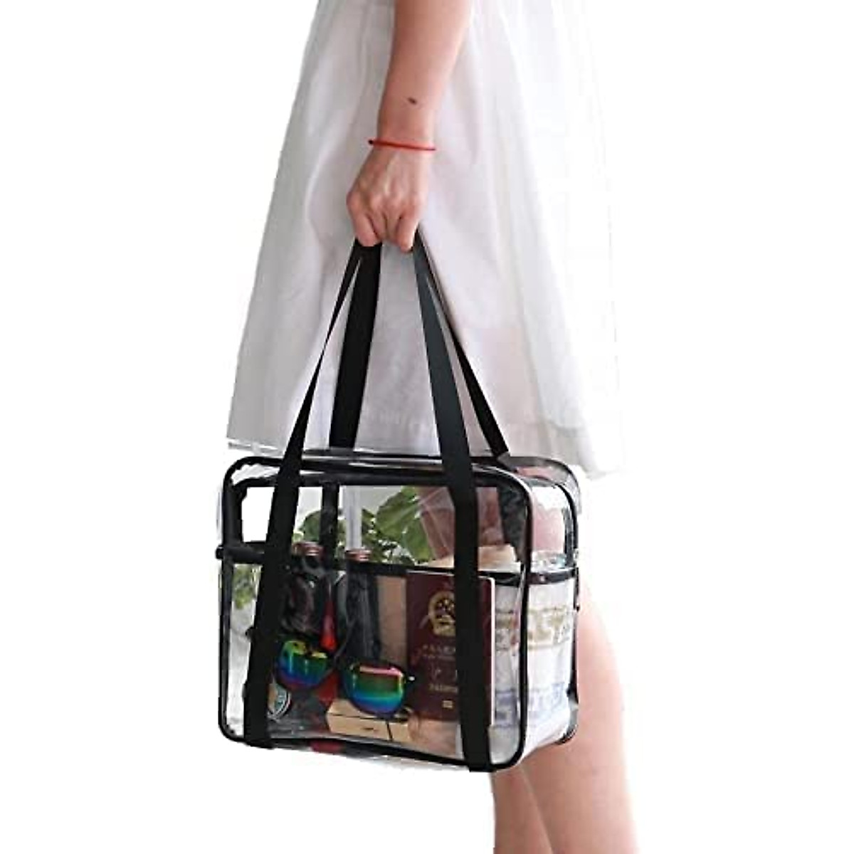 Louise Maelys Travel Clear Makeup Handbag Large Toiletry Cosmetic Organizer Bag Waterproof