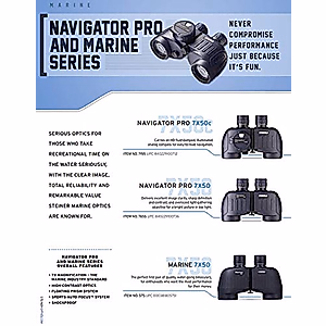 Steiner Marine Binoculars for Adults and Kids, 7x50 Binoculars for Bird Watching, Hunting, Outdoor Sports, Wildlife Sightseeing and Concerts - Quality Performance Water-Going Optics , Black