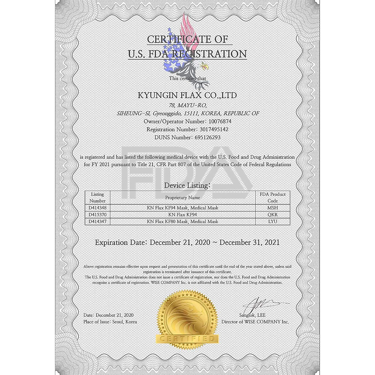 KN FLAX [40Packs KF94 - Face Protective Mask for Adult (Black) [Made in Korea] [40 Individually Packaged] Premium KF94 Certified Face Safety Black Dust Mask for Adult [English Packing]