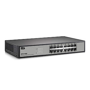 Netis ST3116GS 16 Port Unmanaged 10/100/1000M Gigabit Ethernet Switch with Sturdy Metal Desktop Size | Expandable to Standard 19 inch Rack Mount with Included Mounting Bracket, Gigabit 1000Mbps