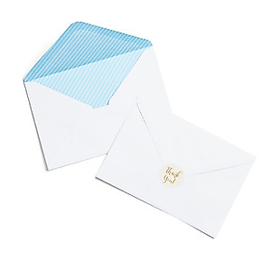 All Ewired Up 50 Teddy Bear Boy Thank You Cards for Baby Shower Birthday with Designed Envelope and Matching Seals Bearly Can Wait