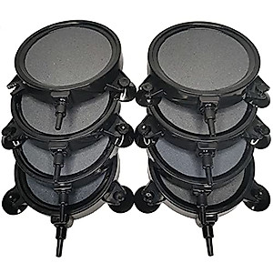 PIVBY 4.2-Inch Air Stone Disc Bubble Diffuser with Suction Cups for Oxygenation in Fresh/Saltwater Tanks, Ponds, Hydroponic, Aquaponics, and as a Decorative Airstone for Aquariums (8 PCS)