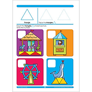 School Zone - Kindergarten Scholar Workbook - 64 Pages, Ages 5 to 6, Alphabet, Phonics, Shapes, Patterns, Counting, Addition & Subtraction, and More