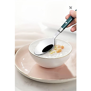 20-Piece Set-304 Thickened Stainless Steel Silverware Cutlery Set Steak Knife And Fork Spoon Dessert Tea Spoon Fruit Fork (Blue)