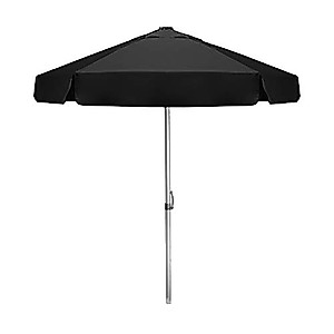 Strombergbrand The Vented Bistro, Large Outdoor Patio Umbrella with Tilt Adjustments, Café Style Market Umbrella, Patented Construction, Commercial Quality Heavy Duty Table Top Umbrella, Black