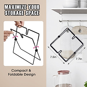 NiHome Versatile Metal Zip Lock Bag Holder with Artistic Iron Craftsmanship for Leakproof and Effortless One-Handed Packing, Sized for Kitchen and Household Use (7.1"D x 4.3"W x 6.7"H)