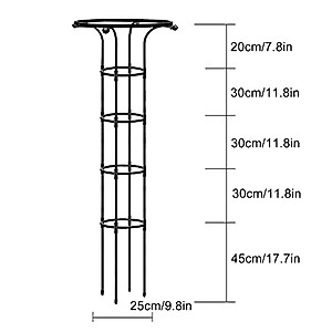Garden Trellis for Climbing Plants Outdoor, Indoor Plant Support Trellis Metal for Potted Plants Climbing Flowers Vegetable, Rustproof Trellis Vine Rose for Vertical Climbing