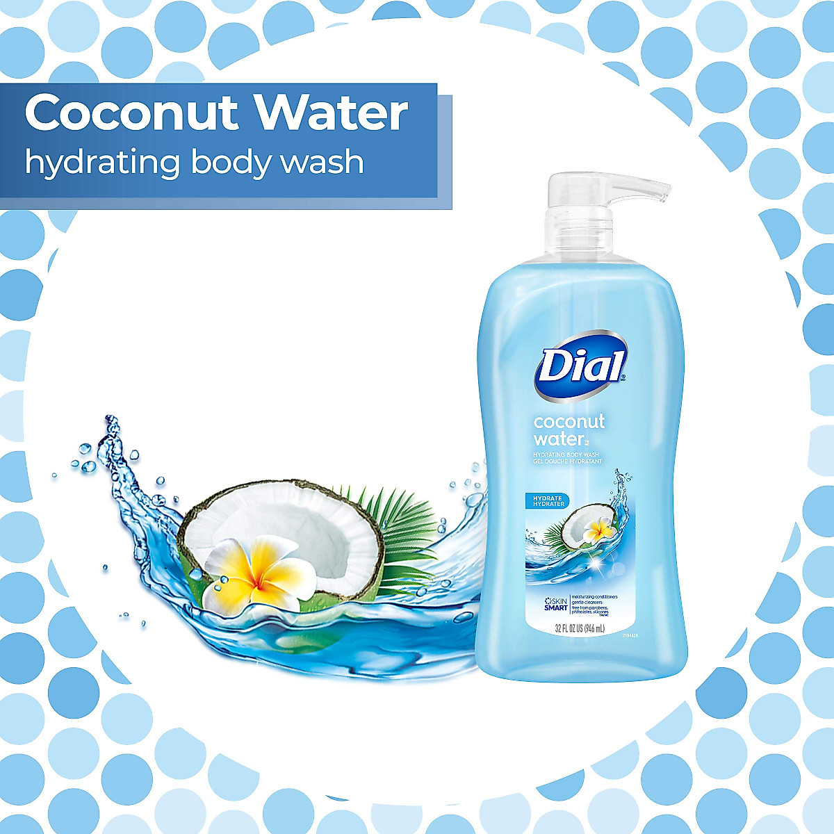 Dial Body Wash, Refresh & Renew Coconut Water, 32 fl oz