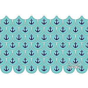 Tervis Anchors & Scallops Pattern Triple Walled Insulated Tumbler Travel Cup Keeps Drinks Cold & Hot, 30oz Legacy, Stainless Steel