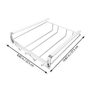 Hemoton 1pc Wine Glass Holder Wire Storage Shelves Metal Hanger Wine Glasses Holder Under Cabinet Glass Rack Glass Holder for Bar Hanging Glass Rack Cup Bottle Rack Stainless Steel