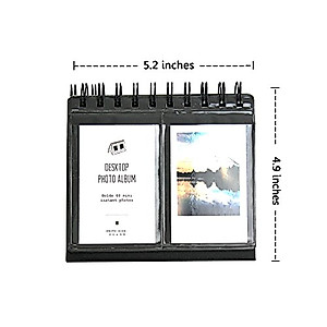 68 Pockets Mini Photo Album for Fujifilm Instax Mini 7s 8 8+ 9 25 26 50s 70 90/ Fujifilm Instax SP 1/ Polaroid PIC-300P/ Polaroid Z2300/ LG PD 233/ LG PD 239/ Name Card (Black)