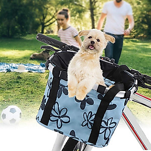 Lixada Dog Bike Basket Bicycle Handlebar Front Basket Small Dog Bike Basket FrontAdult Bike Basket