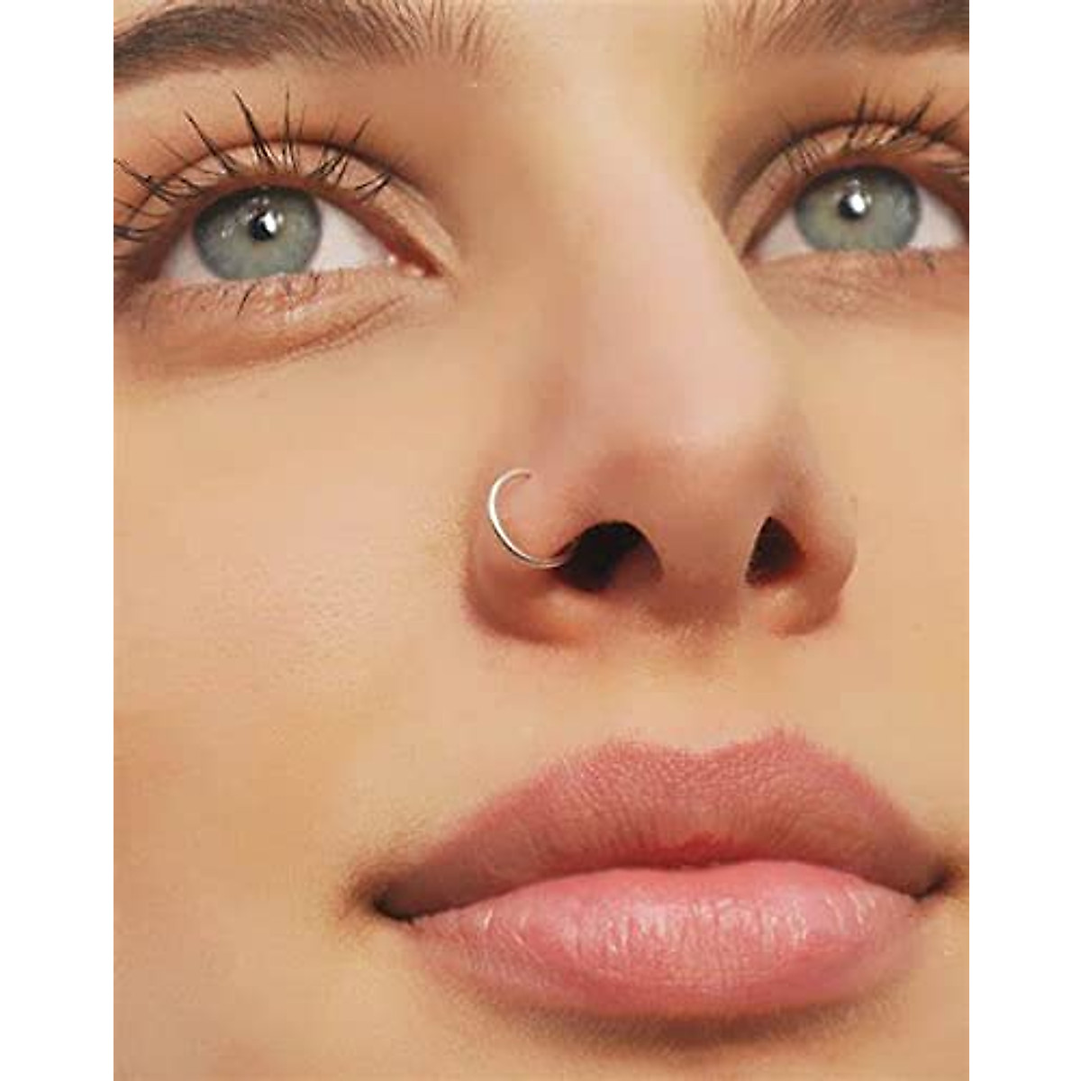 Longita Fake Nose Ring Fake Septum Fake Nose Ring Hoop Fake Nose Rings for Women Fake Nose Piercing Fake Septum Ring Fake Septum Piercing Magnetic Septum Ring