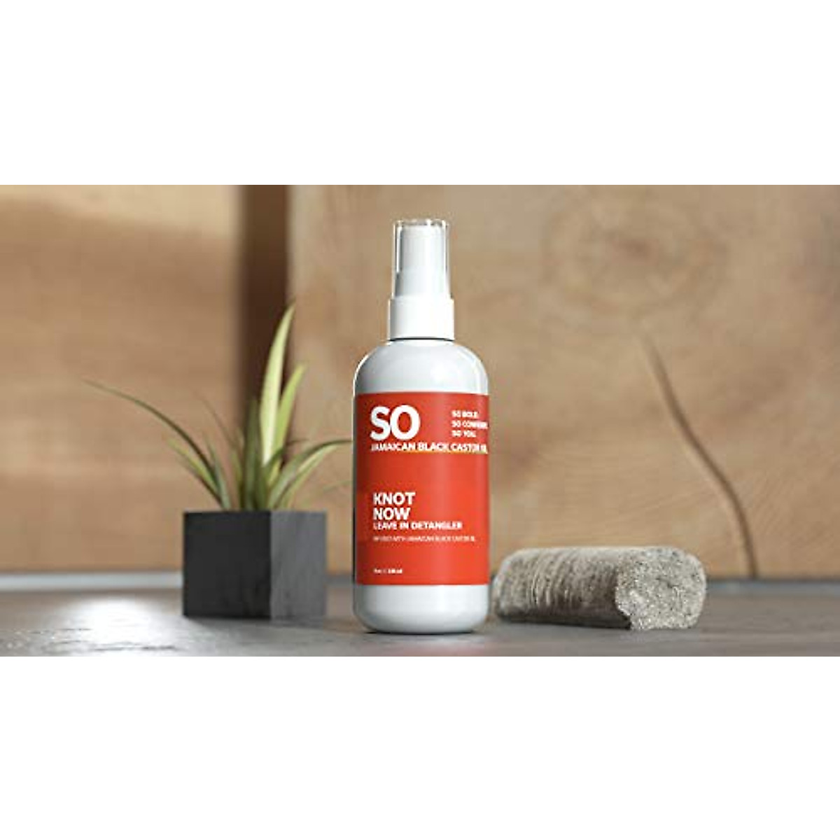 SO Jamaican Black Castor Oil Knot Now Leave in Detangler, Smooth Conditioning & Detangling Spray, Paraben Free Conditioner, 8 Fl Oz