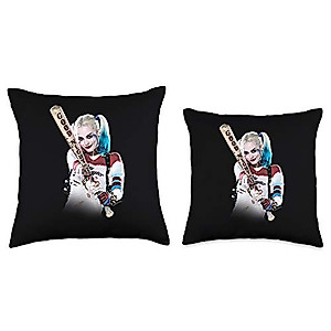 Suicide Squad Harley Quinn Bat at You Throw Pillow, 18x18, Multicolor