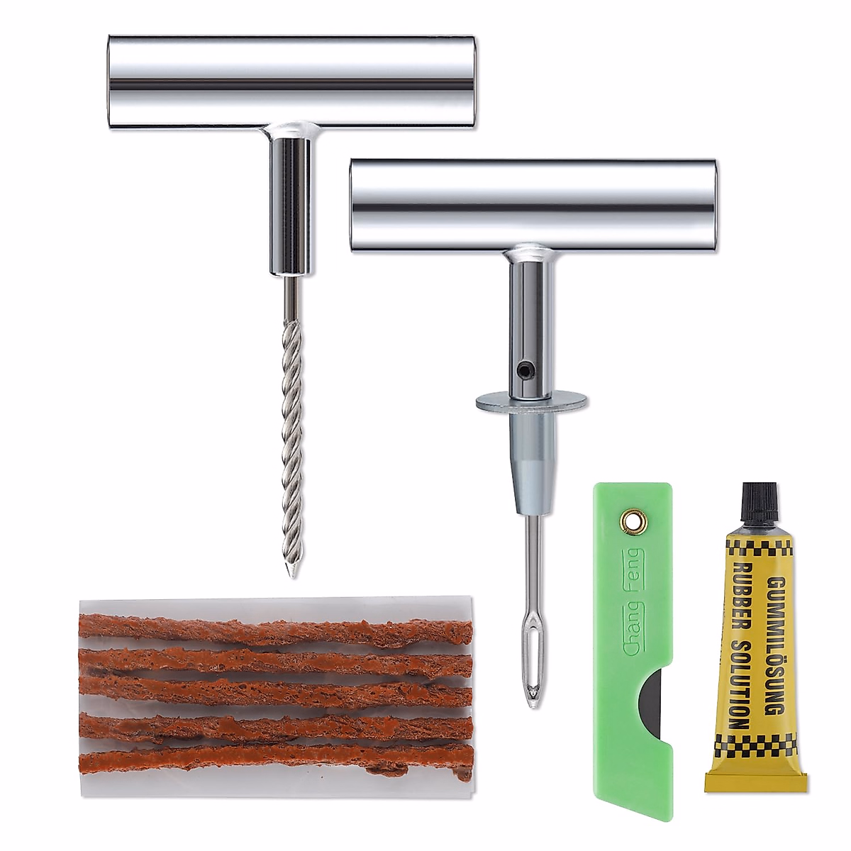 SINGARO Tire Repair Kit with Plugs, 9PC Flat Tire Puncture Repair, Tire Plug Kit Heavy Duty for Car, Jeep, Truck, Motorcycle, Tractor, ARB，ATV, SUV, RV