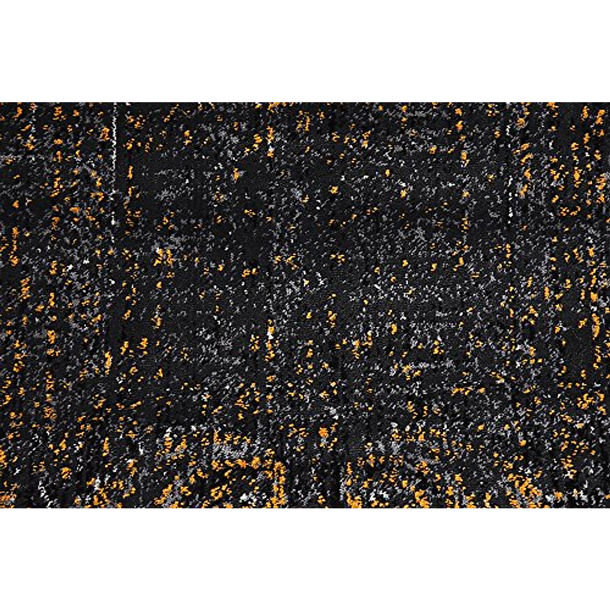 Unique Loom Imperial Collection Paisley, Distressed, Border, Vintage, Modern, Abstract Area Rug, 2 x 3 ft, Black/Orange