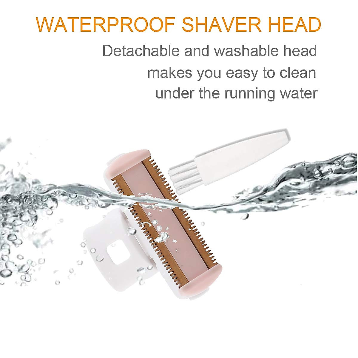 2 Pack Body Shaver Replacement Blades for Flawless Body Rechargeable Ladies Shaver and Trimmer include a cleaning brush